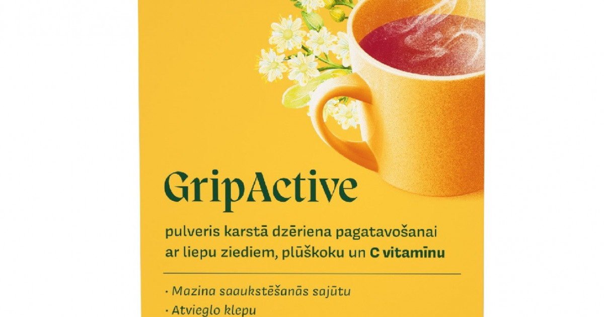 GripActive pulveris karstā dzēriena pagatavošanai ar liepu ziediem ...